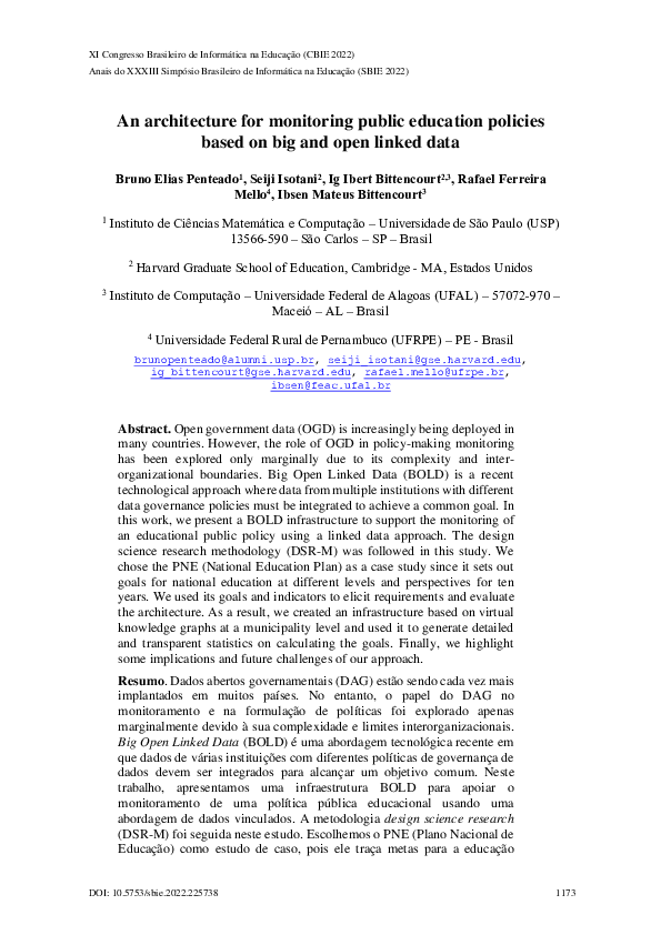 (PDF) An architecture for monitoring public educational policies based ...