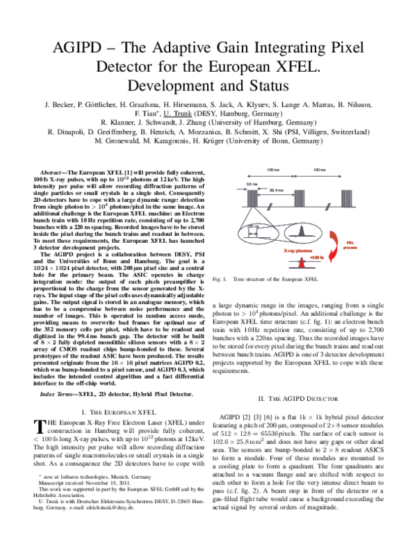 (PDF) AGIPD - The adaptive gain integrating pixel detector for the ...