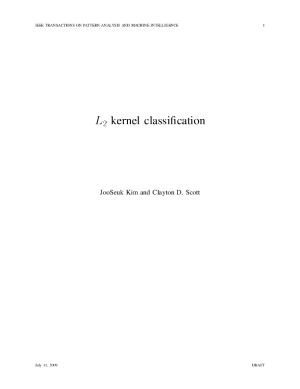 (PDF) IEEE Transactions on Pattern Analysis and Machine Intelligence