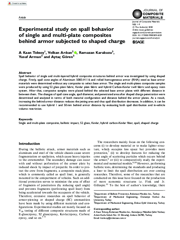(PDF) Experimental study on spall behavior of single and multi-plate ...
