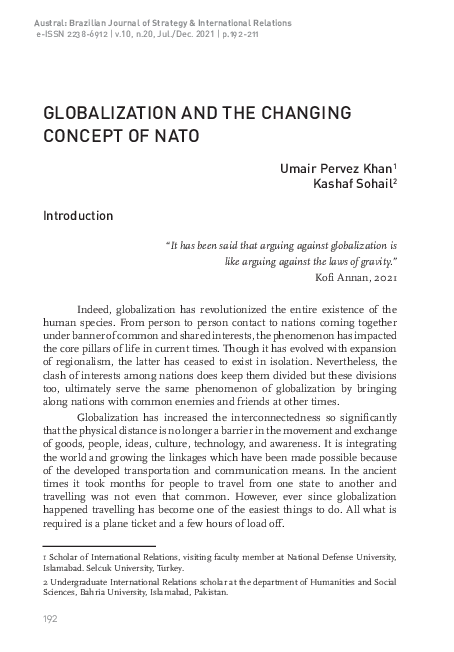 (PDF) Globalization and the Changing Concept of Nato