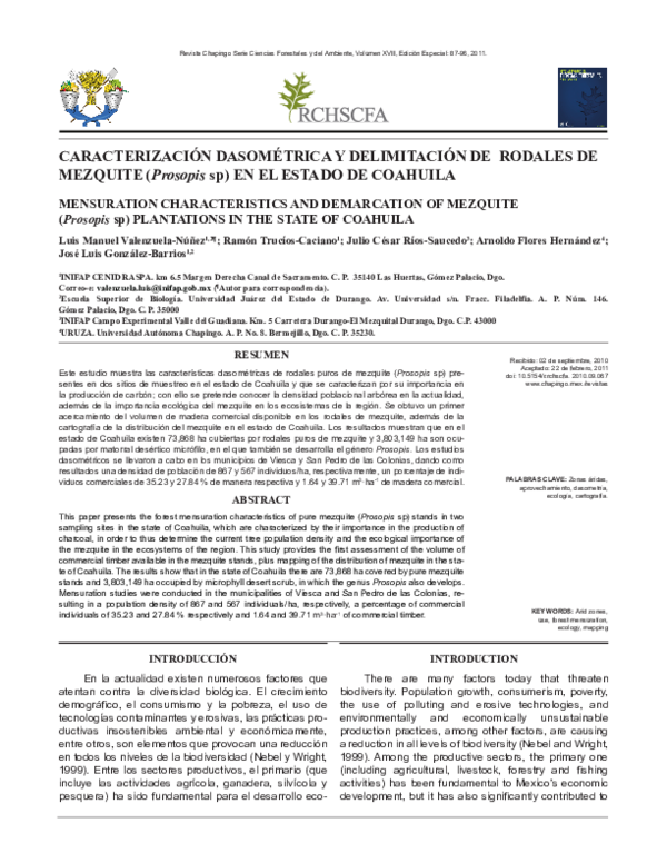 (PDF) Revista Chapingo Serie Ciencias Forestales y del Ambiente