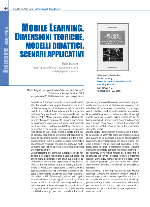 (PDF) Mobile Learning