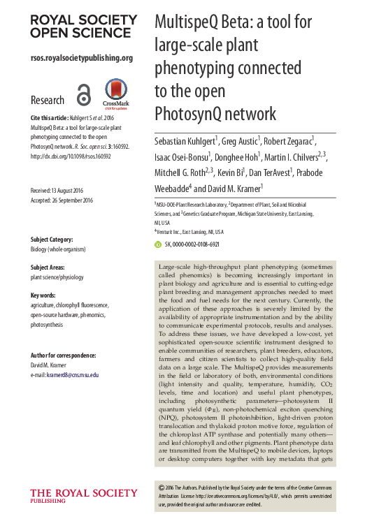 (PDF) MultispeQ Beta: a tool for large-scale plant phenotyping ...