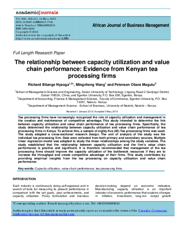 (PDF) African Journal of Business Management