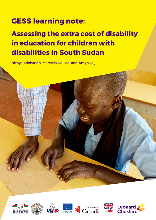 (PDF) GESS learning note: Assessing the extra cost of disability in educaiton for children with ...