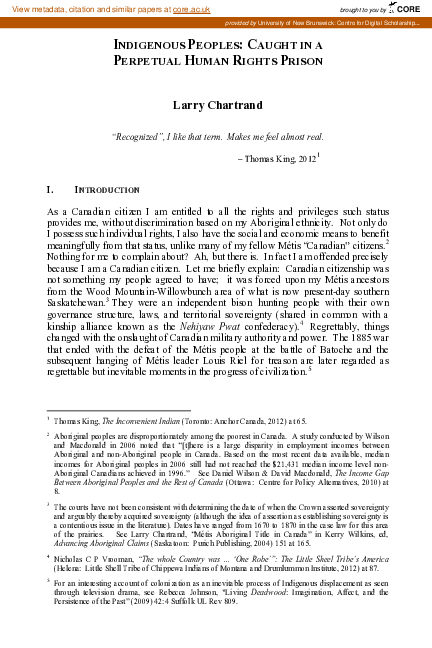 (PDF) Indigenous Peoples: Caught in a Perpetual Human Rights Prison ...