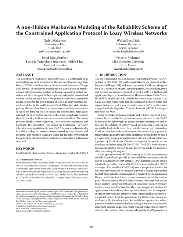 (PDF) A non-Hidden Markovian Modeling of the Reliability Scheme of the Constrained Application ...