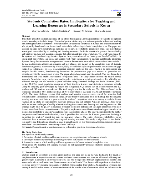 (PDF) Students Completion Rates: Implications for Teaching and Learning ...