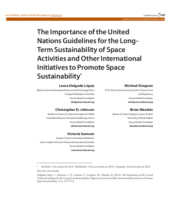 (PDF) The Importance of the United Nations Guidelines for the Long-Term ...