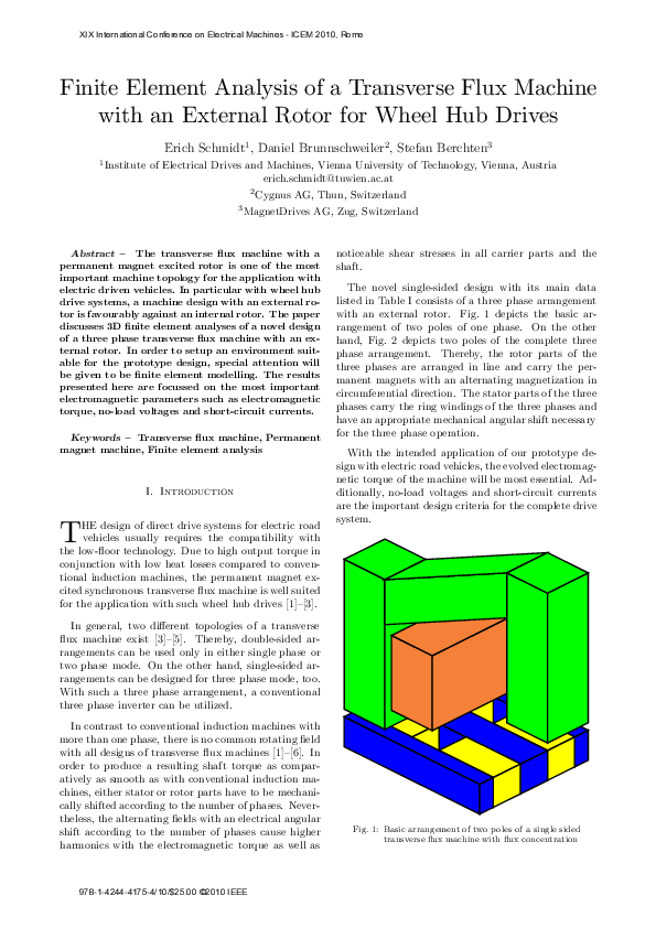 (PDF) Finite element analysis of a transverse flux machine with an ...