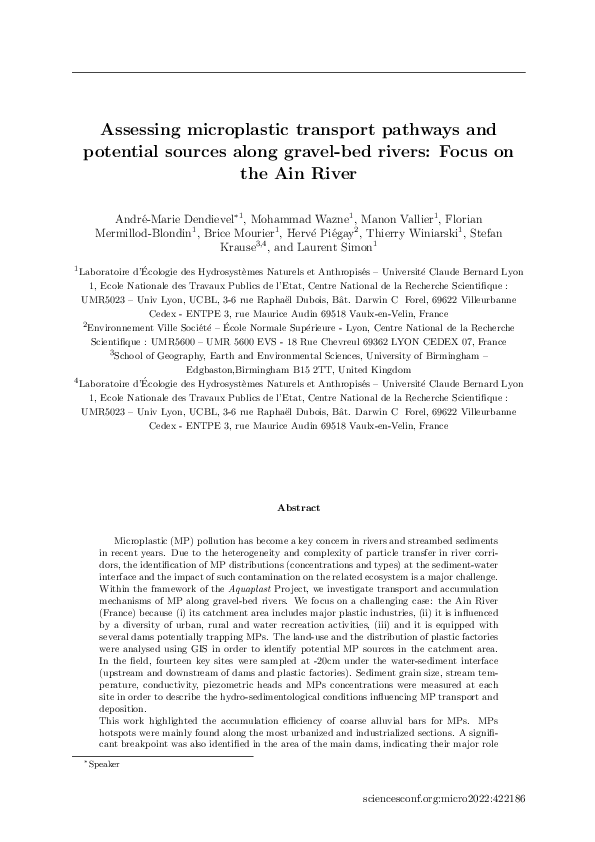 (PDF) Assessing microplastic transport pathways and potential sources ...