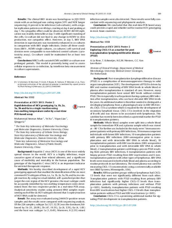 (PDF) Rapid detection of HCV genotyping 1a, 1b, 2a, 3a, 3b and 6a in a ...