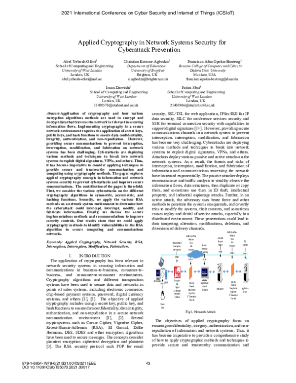 (PDF) Applied Cryptography in Network Systems Security for Cyberattack Prevention