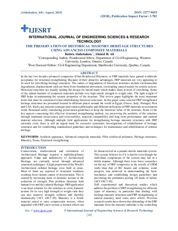 (PDF) Ijesrt International Journal of Engineering Sciences & Research ...