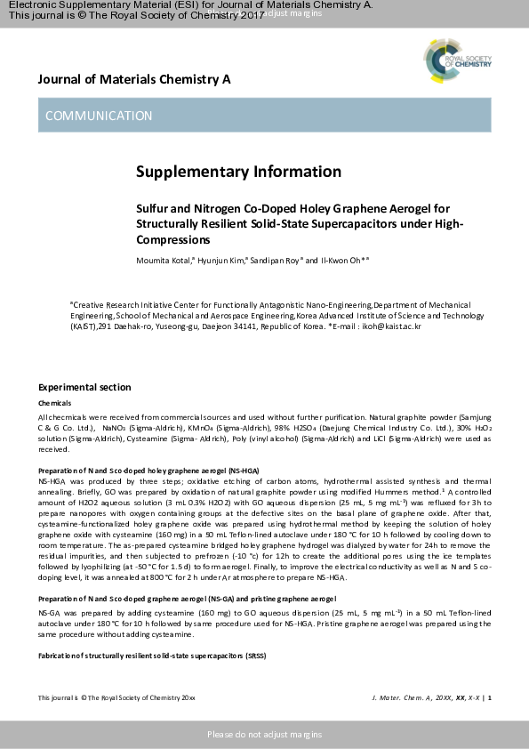 (PDF) Sulfur and nitrogen co-doped holey graphene aerogel for structurally resilient solid-state ...