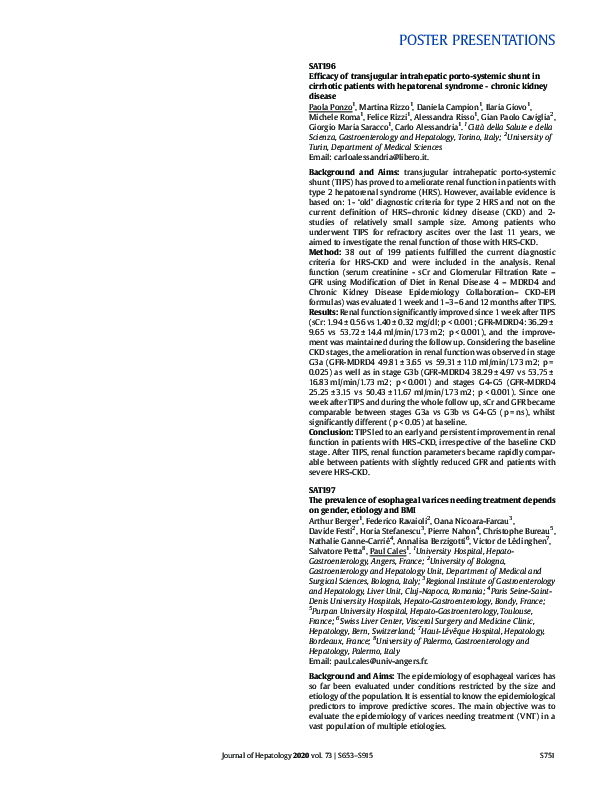 (PDF) The Efficacy of Transjugular Intrahepatic Portosystemic Shunt ...