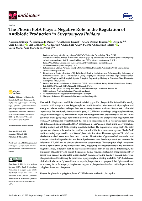 (PDF) The Phosin PptA Plays a Negative Role in the Regulation of ...