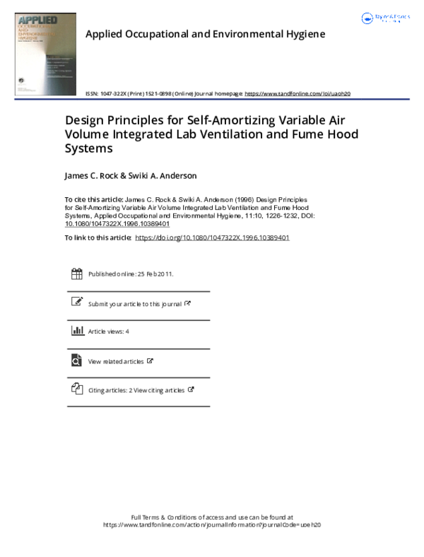 (PDF) Design Principles for Self-Amortizing Variable Air Volume ...