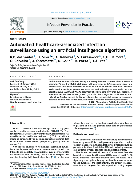 (PDF) Automated healthcare-associated infection surveillance using an ... (PDF) Automated healthcare-associated infection surveillance using an ...