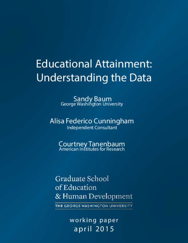 (PDF) Educational Attainment: Understanding the Data | Alisa Cunningham - Academia.edu