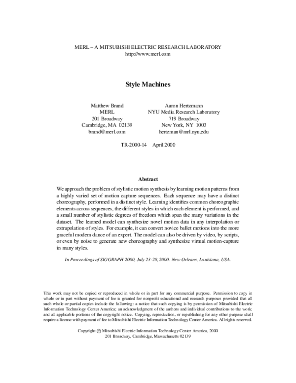 (PDF) Style machines