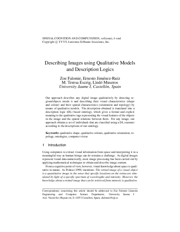 (PDF) Describing Images Using Qualitative Models and Description Logics