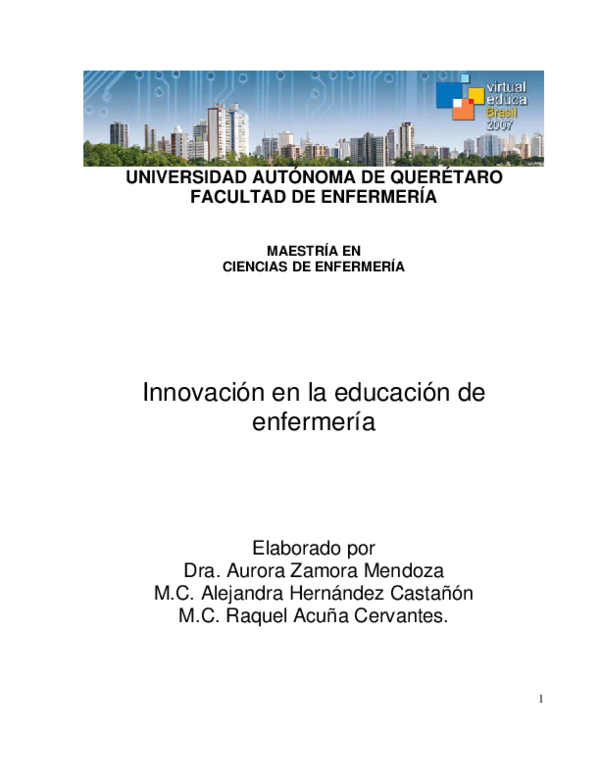 (PDF) Innovación en la educación de enfermería