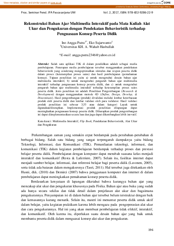 (PDF) Rekonstruksi Bahan Ajar Multimedia Interaktif pada Mata Kuliah Alat Ukur dan Pengukuran ...