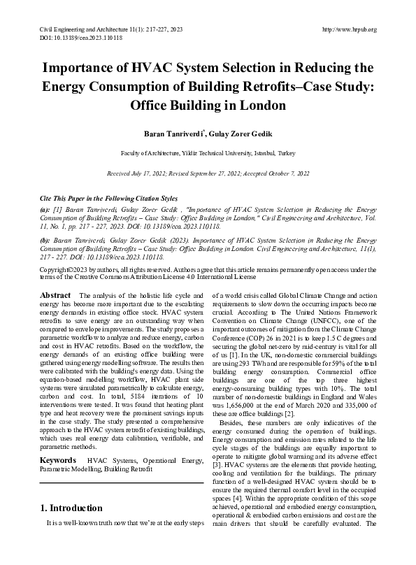 (PDF) Importance of HVAC System Selection in Reducing the Energy ...