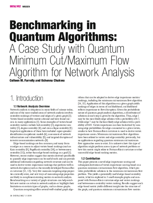 (PDF) Benchmarking in Quantum Algorithms
