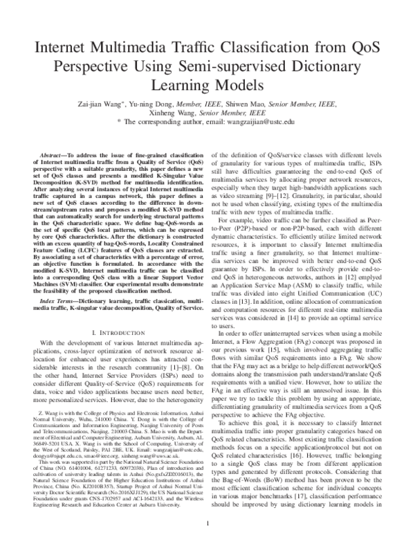 (PDF) QoS-Based Multimedia Traffic Classification