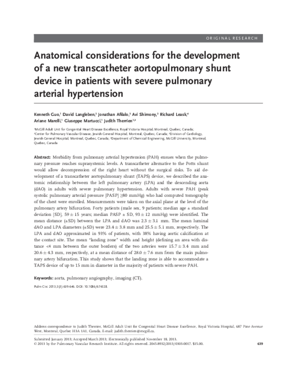 (PDF) Anatomical Considerations for the Development of a New ...