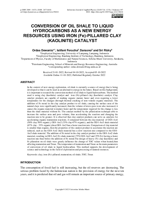 (PDF) Conversion of Oil Shale To Liquid Hydrocarbons as A New Energy ...