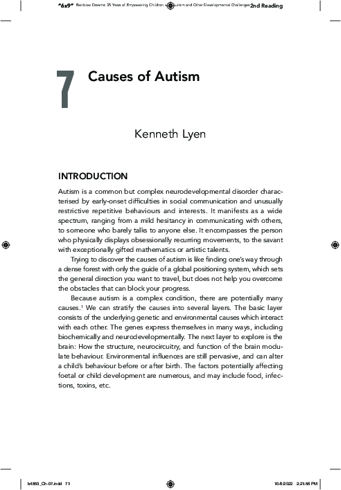 (PDF) Causes of Autism