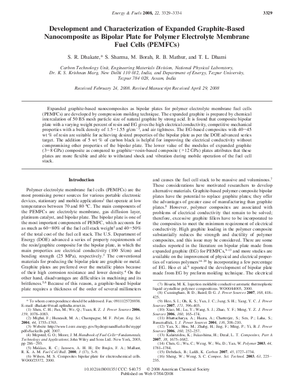 (PDF) Development and Characterization of Expanded Graphite-Based ...