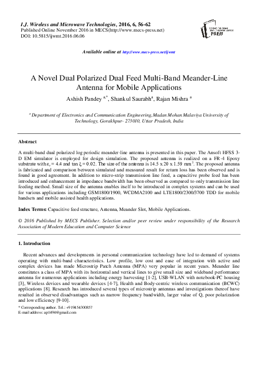(PDF) A Novel Dual Polarized Dual Feed Multi-Band Meander-Line Antenna ...