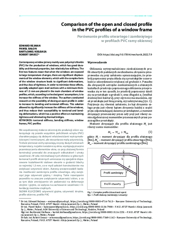(PDF) Comparison of the open and closed profile in the PVC profiles of ...