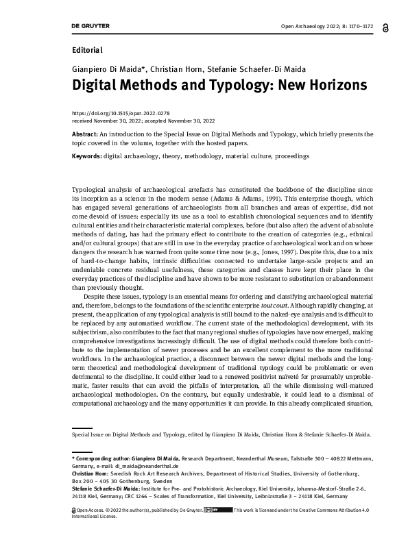 (PDF) Digital Methods and Typology: New Horizons
