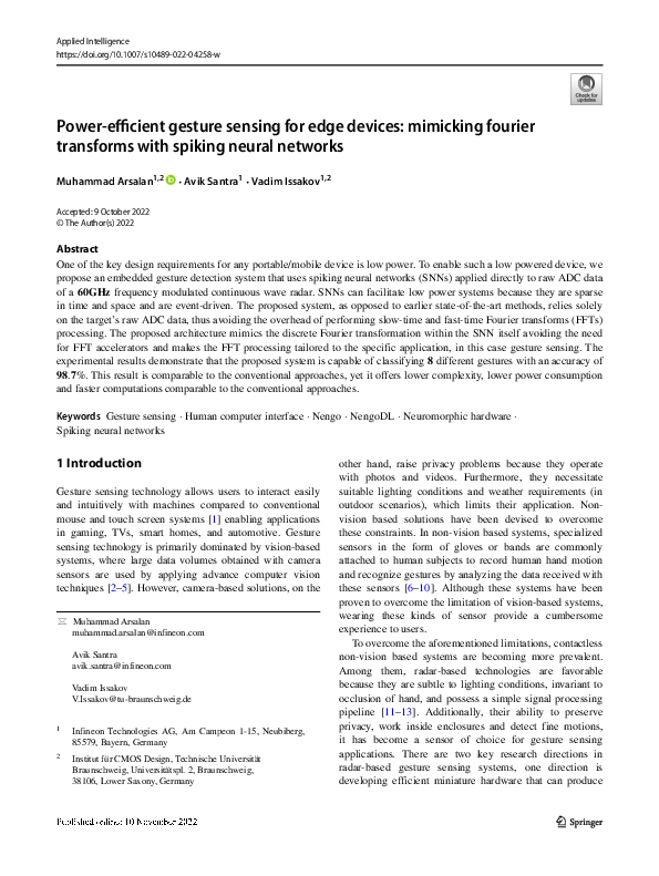 (PDF) Power-efficient gesture sensing for edge devices: mimicking ...