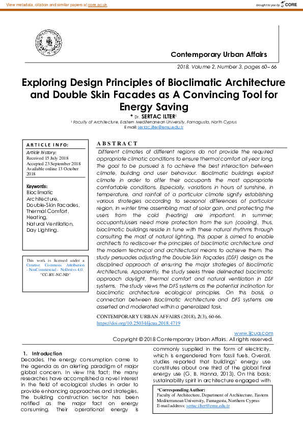 (PDF) Exploring Design Principles of Bioclimatic Architecture and ...
