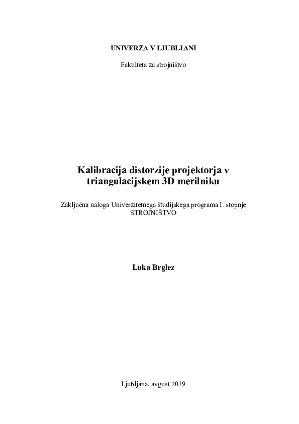 (PDF) Projector distortion calibration in triangulation measurement system | luka brglez ...