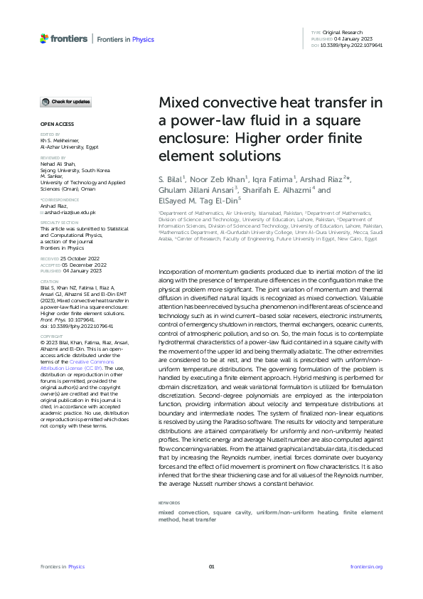 (PDF) Mixed convective heat transfer in a power-law fluid in a square enclosure: Higher order ...