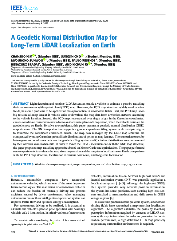 A Geodetic Normal Distribution Map for Long-Term LiDAR Localization on Earth