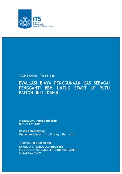(PDF) Evaluasi Biaya Penggunaan Gas Sebagai Pengganti BBM Untuk Start Up PLTU Paiton Unit I dan II