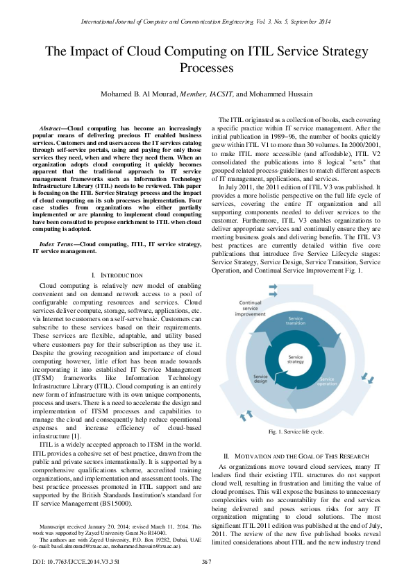 (PDF) The Impact of Cloud Computing on ITIL Service Strategy Processes