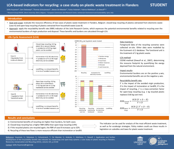 (PDF) LCA-based indicators for recycling: a case study on plastic waste ...