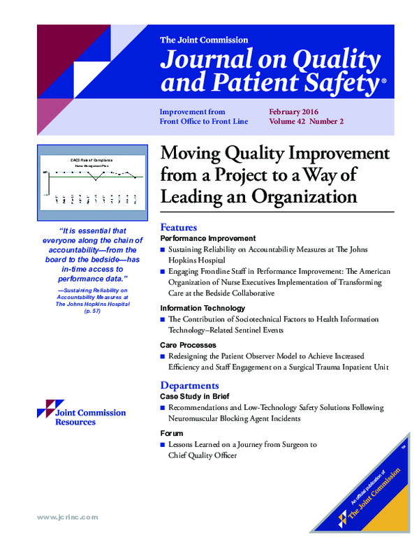 (PDF) Sustaining Reliability on Accountability Measures at The Johns ...