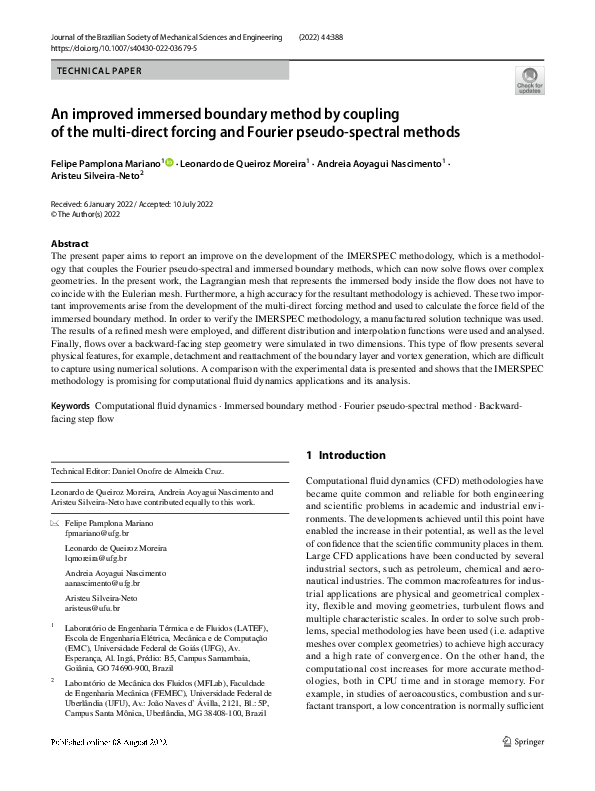 (PDF) An improved immersed boundary method by coupling of the multi ...