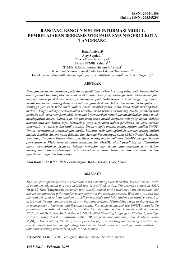 (PDF) Rancang Bangun Sistem Informasi Modul Pembelajaran Berbasis Web ...